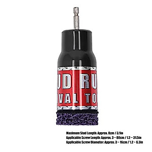 Wheel Stud Cleaner, Metal Rescue Hub Cleaner Rust Removal Tool Wheel Hub Clean Tools for 0.5in Impact Wrenches Electric Drill Cleaning Tool Effective Air or Electric Mode Screws Bolts Driven Surfaces