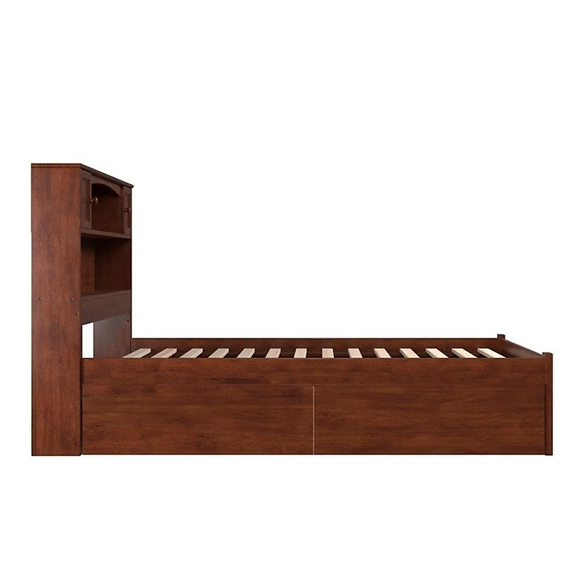 Leo & Lacey Urban Full Storage Platform Bed in Walnut