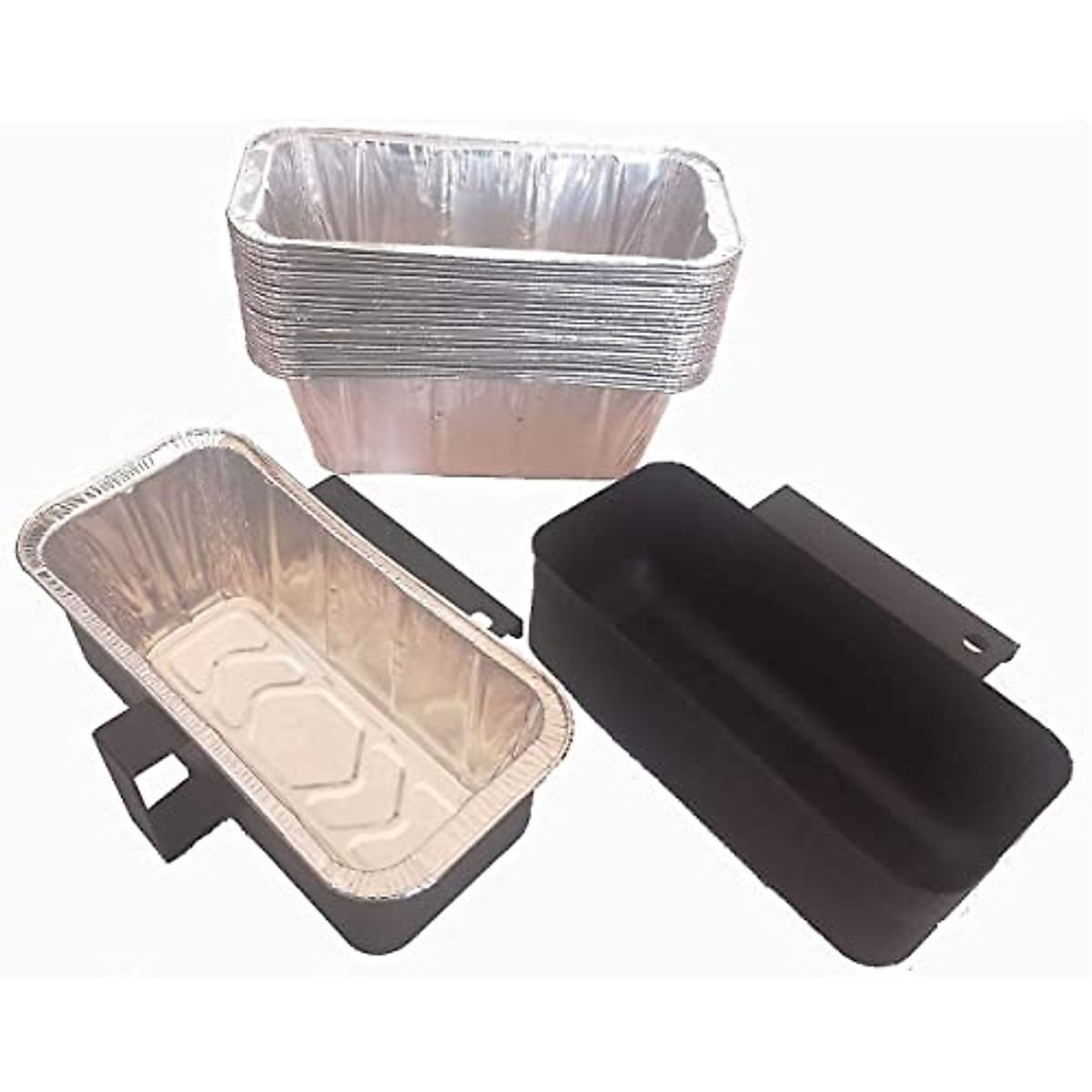 Firsgrill 32-Pack Professional Fits Blackstone 17" 22" 28" 30" 36" Griddle Grill Liners Foil Tray Drip Pans Grease Cup Liners 8" L x 3.75" W x 3" D