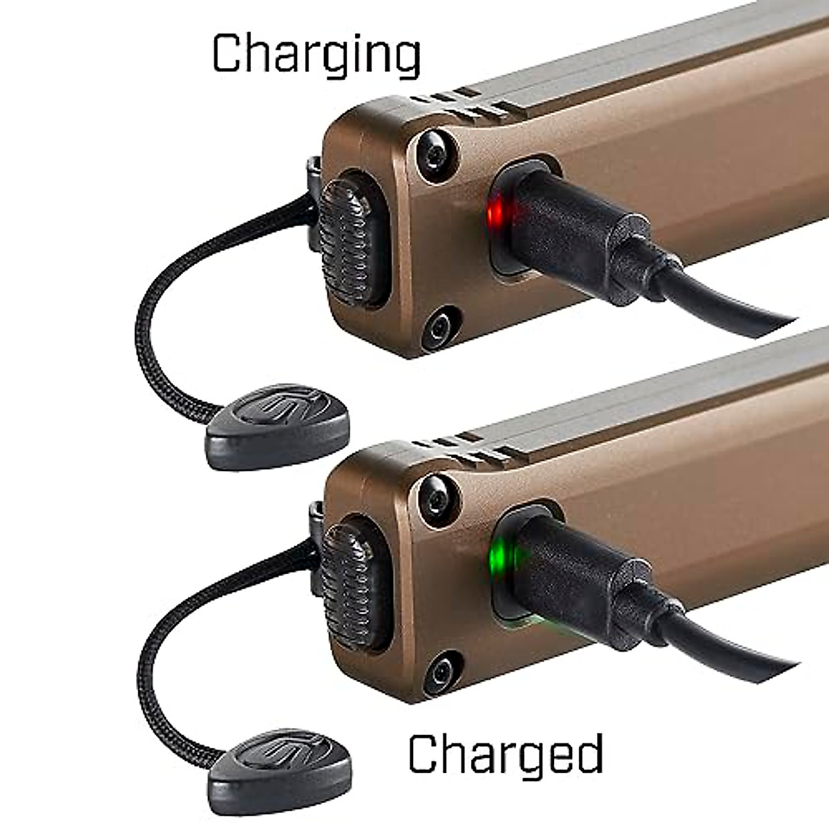 Streamlight 88813 Wedge XT 500-Lumen Slim Everyday Carry Flashlight, Includes USB-Cord, Pocket Lanyard, Coyote