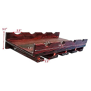 HIVVI Wall Mounted Wine Rack, Designed Specifically for Wine Bottles Glass, Floating 16.5 Inch Wooden Shelf,Home and Kitchen Decor