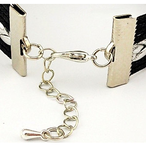 Mom Nautical Anchor Charm Bracelet for Women, Navy Rudder Anchor Braided Weave Leather Rope Infinity Love Bracelet, Gift For Mom