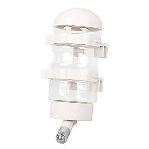 Stcyutdaaa Pet Standing Water Dispenser Bowl-,Dog Water Bottle,Leak Proof Portable Puppy Drinker for Dogs/Cats/Rabbits/Kittens and Other Large/Medium Animals - for Cage, Crate or Wall Mount 24 o(Set)