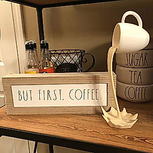 Loyalt 1PC Floating Coffee Cup Mug Sculpture Kitchen Decor Pouring Spilling Decoration, Funny Coffee Cup Furniture for Kitchen Arts Decoration Gift