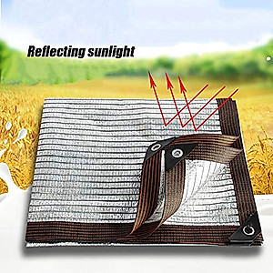 GZHENH- Shade Cloth Shading net，Fence Privacy Screen Succulents Aluminum Foil Insulation Balcony Outdoor Car Sun Net Sunscreen Anti-UV,Customizable (Color : Silver, Size : 1x5m)