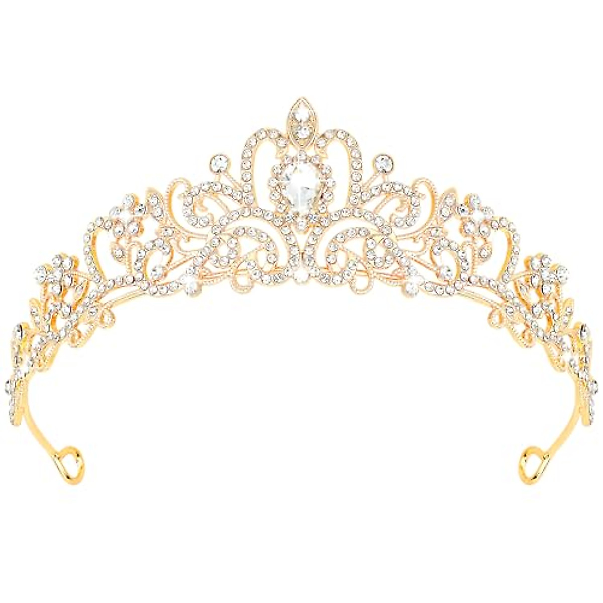 CIEHER Gold Tiara Crowns for Women Girls Princess Crown Tiaras for Women Tiaras for Girls Bridal Wedding Prom Quinceanera Birthday Crown Christmas Crown Gifts Hair Accessories for Women Girls