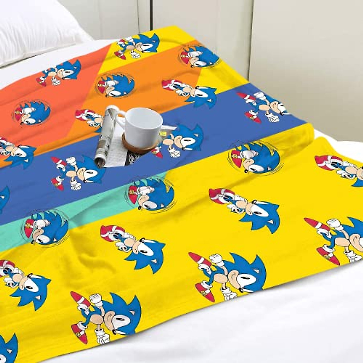 Cartoon Fleece Blanket Super Soft Cozy Throw Blanket, Lightweight Fuzzy Comfy Textured Flannel Blanket Winter Warm Plush Throw Blankets for Couch, Sofa, Bed (Style 3, 50 x 40 inches)