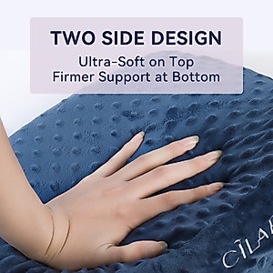 Cilare Pregnancy Pillow Wedge, Memory Foam Pillow for Maternity, Body Support, Belly, Back, Knees, Reversible and Adjustable Pillow with Removable Cover