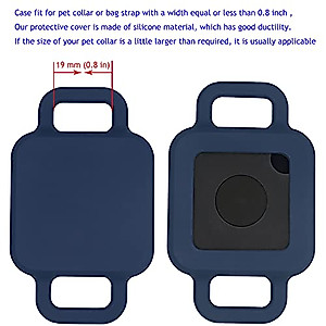 Dog Collar Tag Holder for Tile Pro,GPS Finder Cat Dog Collar Pet Loop,Dog GPS Tag Protects Device Anti-Lost Anti-Scratch,Protective Silicone Cover for Tile Pro Tracking (Black)