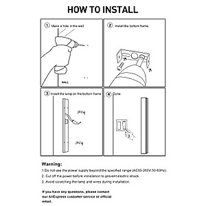 Outdoor Long Strip Modern LED Wall Lighting Fixture Lamps, Elegant Frosted White Acrylic, Black Aluminum Body IP65 Waterproof Anti Rust (Cold White, 60inch)