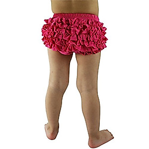 Wennikids Baby Girl's Cotton Shorts and Diaper Cover Bloomers X-Large Black