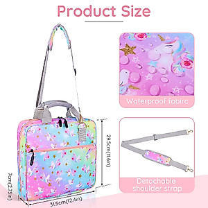Zipper Binder with Shoulder Strap, 2 Inch 3 Ring Binder with Zipper, Binder Organizer for Middle School Case it Binder with Multiple Pockets, Handle and Shoulder Strap Included, 500 Sheet Capacity