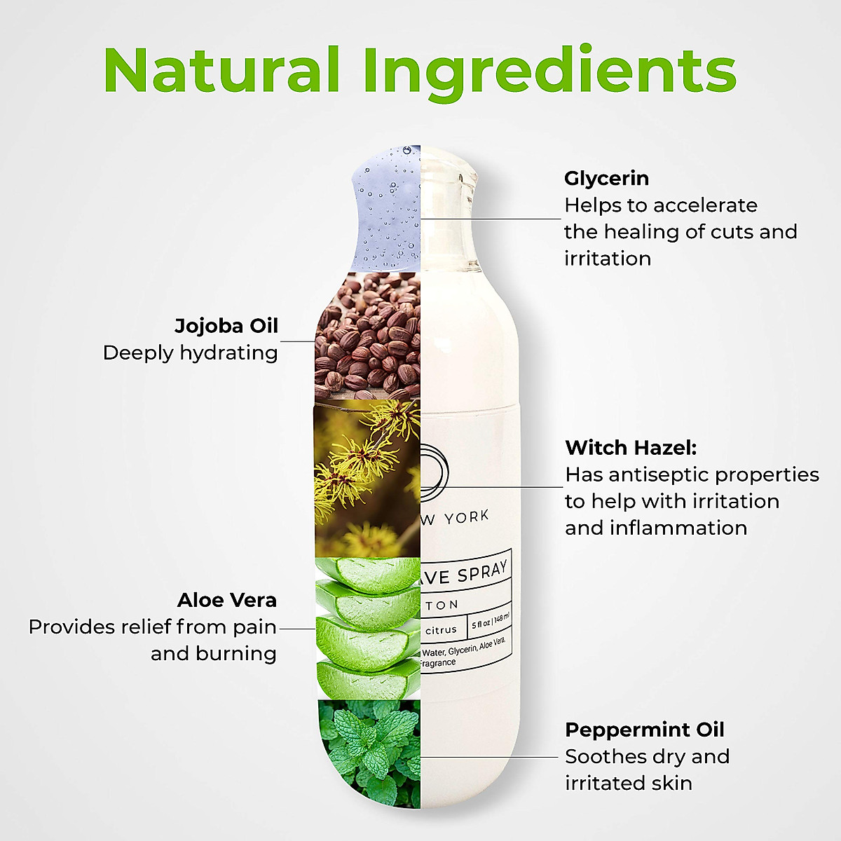 Dai New York Post Shave Spray, Natural Formula Alcohol-free After Shave Solution for Women and Men, 5 oz (Woody Incense Sent)