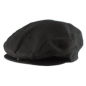 Morehats Plain Newsboy Cap Gatsby Golf Hat - Black