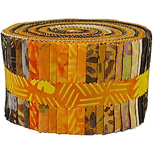 Java Batiks Wheatfield Strips 40 2.5-inch Strips Jelly Roll Maywood Studio (ST-MASJAB-WHE)
