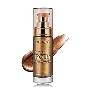 Ascoka Liquid Highlighter Body Shimmer, Waterproof, Bronze, 103
