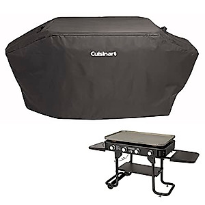 Cuisinart CGC-360 4-Burner Gas Griddle, 36" Grill Cover, Black