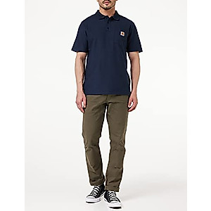Carhartt Men's Loose Fit Midweight Short-Sleeve Pocket Polo, Navy, XX-Large