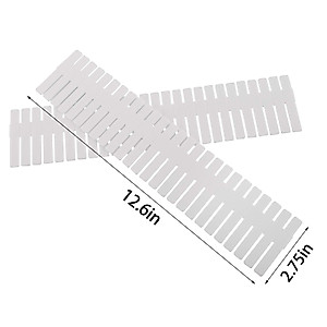 RealPlus 80pcs Drawer Dividers Plastic Adjustable Drawer Organizer for Socks Underwear Makeup Kitchen Bedroom Dresser, White