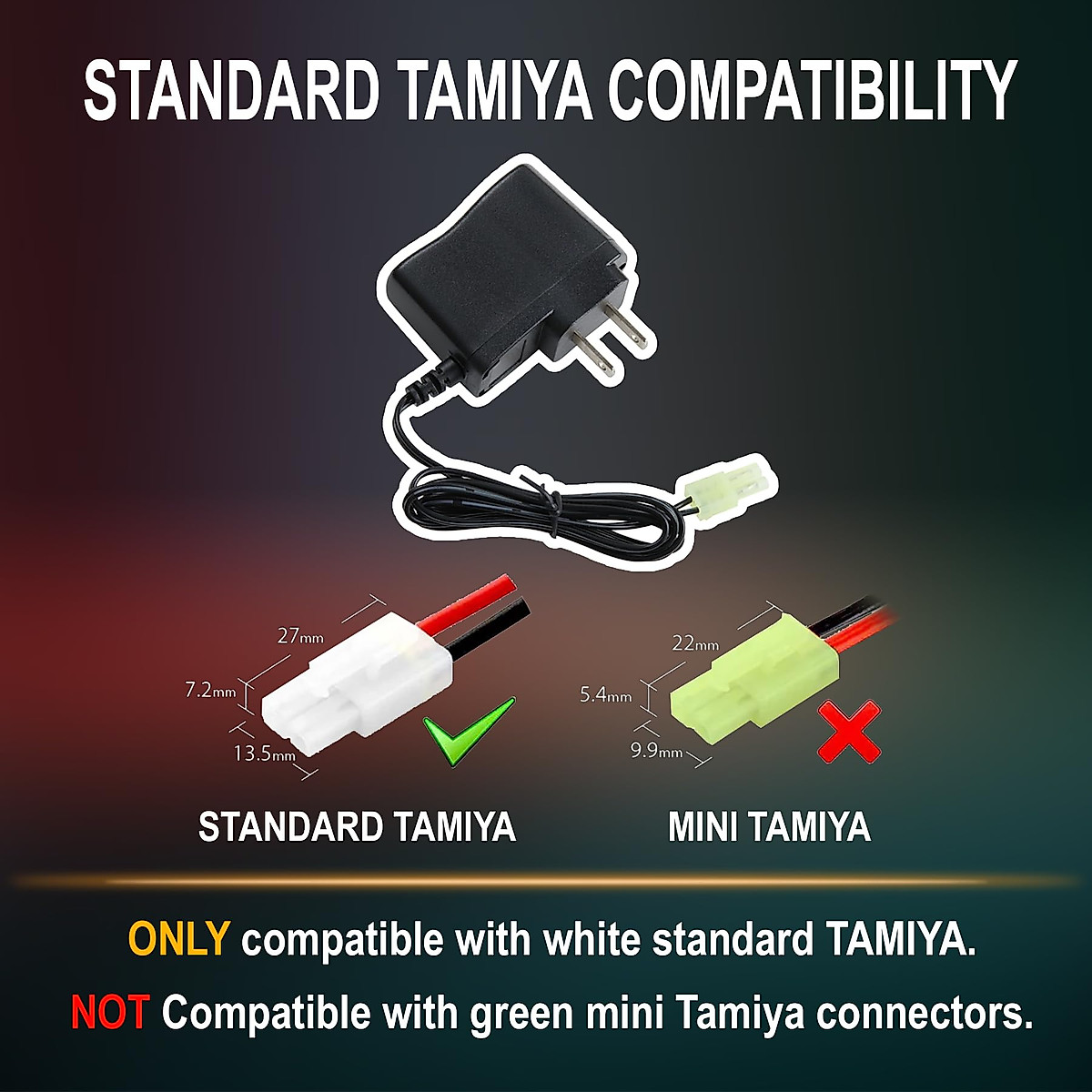 Lancer Tactical Airsoft RC Battery Charger and 9.6V NiMH 1600mAh Rechargeable Butterfly Battery Pack for Airsoft AEGs