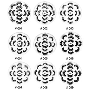 DYSILK Mink Lashes Fake Eyelashes - Wispy Lashes 7 Pairs Faux Mink Eyelashes 6D Lashes Natural Look Pestañas Postizas Wispy Eyelashes Fluffy Lashes Reusable Dramatic Lashes |002