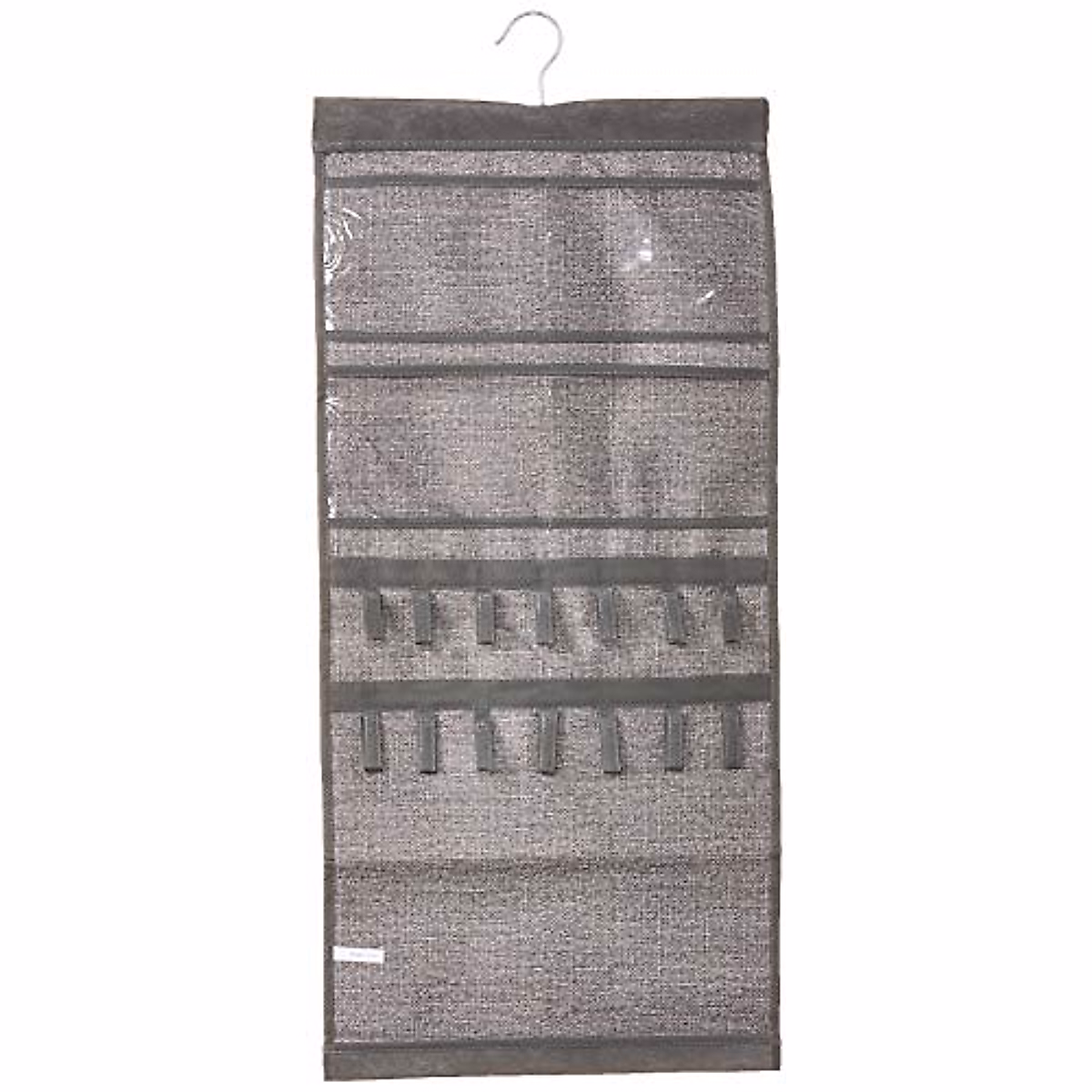 Whitmor Hanging Jewelry Organizer File Crosshatch Gray