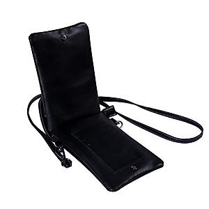 MAPOLO Feather Black And White Women Small Crossbody Bag Cell Phone Purse Wallet for Women Girls