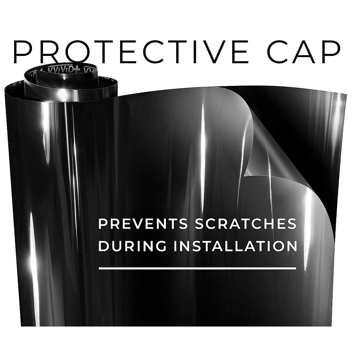 VViViD+ Ultra Gloss Premium Vinyl Car Wrap Film (1ft x 5ft, Gloss Piano Black)