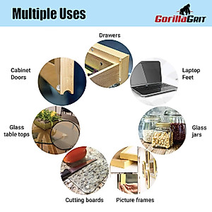 Clear Adhesive Bumper Pads 106-PC Combo Pack (Round, Spherical, Square) - Sound Dampening Transparent Rubber Feet for Cabinet Doors, Drawers, Glass Tops, Picture Frames, Cutting Boards