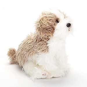 DEMDACO Small Maltipoo Dog Curly Light Brown White Children's Plush Stuffed Animal Toy