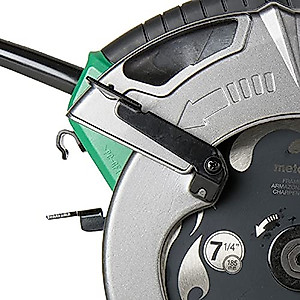 Metabo HPT 7-1/4-Inch Circular Saw Kit | 6,000 Rpm, 15-Amp Motor | Integrated Dust Blower | 24T Premium Framing/Ripping Blade | Single Handed Bevel Adjustment | C7SB3