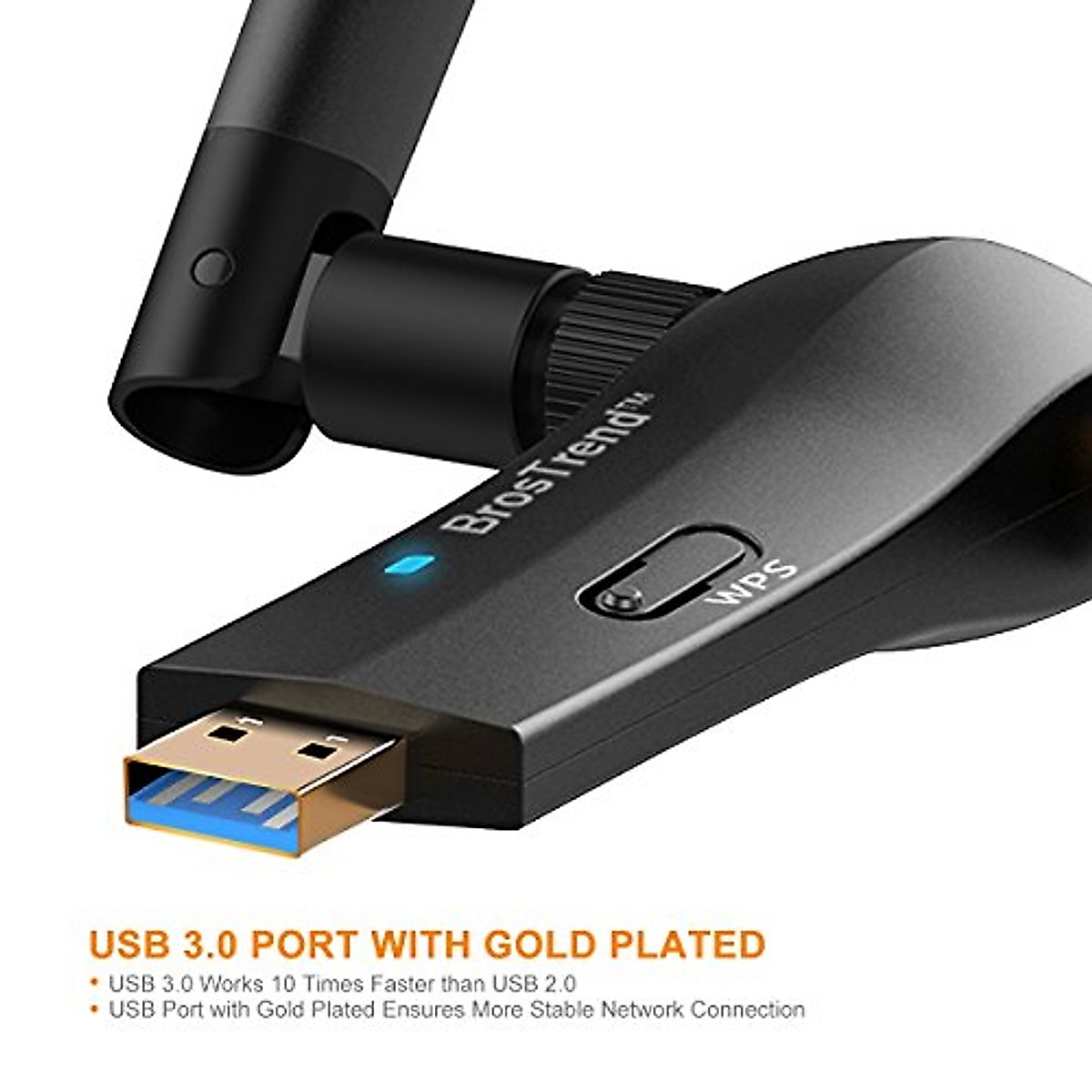 BrosTrend 1200Mbps Long Range USB WiFi Adapter for PC Desktop Laptop of Windows 11/10/8.1/8/7 and BrosTrend Linux USB WiFi Adapter 1200Mbps Supports Ubuntu, Mint, Kali, Debian, Kubuntu, Mate
