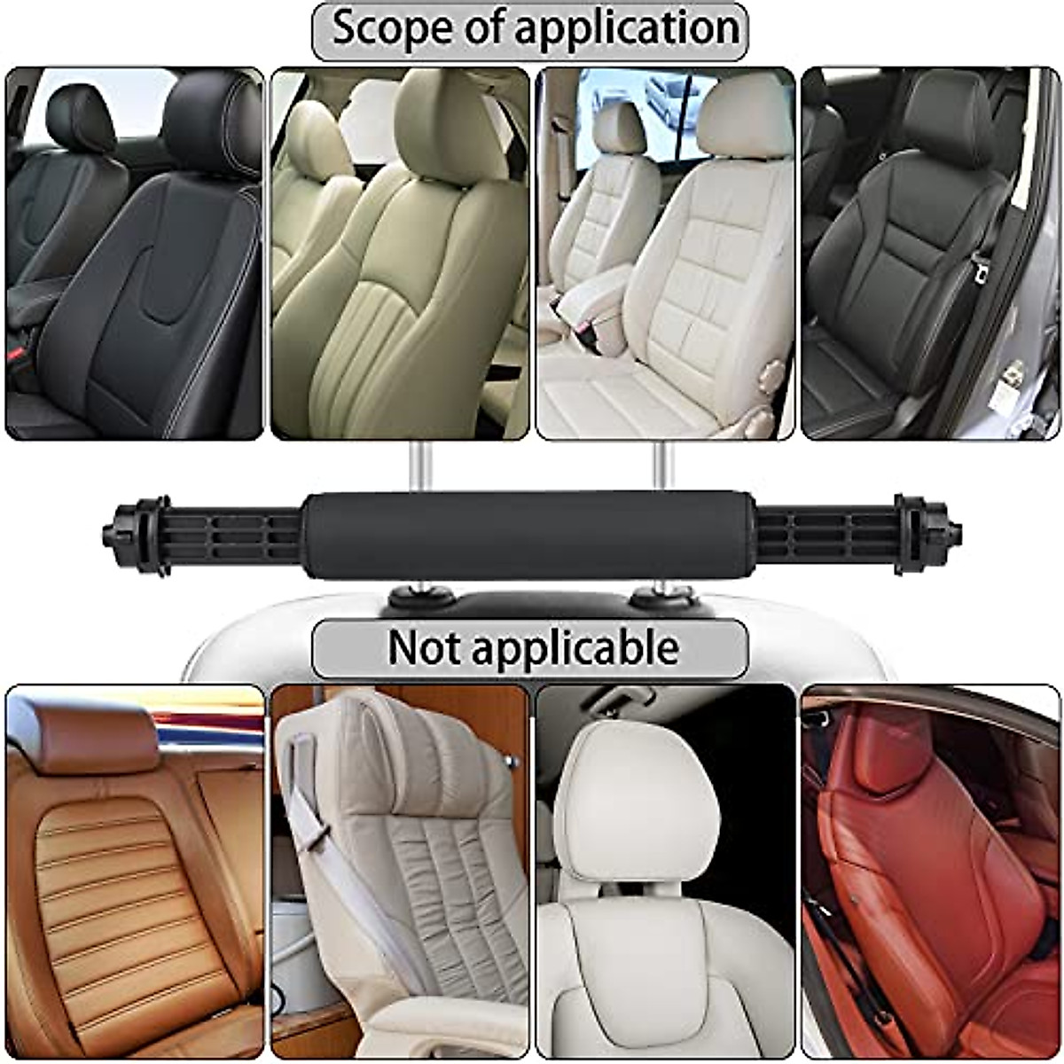 cxyhzq car seat headrest Pillow,Road pal headrest,Left and The Right 3 Levels Adjustable, U haped car leeping Pillow for Kids (Beige)