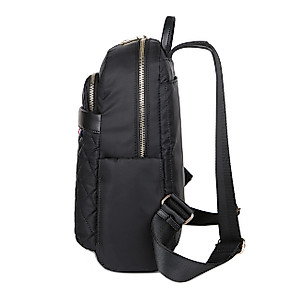 Nordace Ellie Mini Backpack for Women with USB Charging Port, Water Resistant - Mini Daily Backpack (Black)