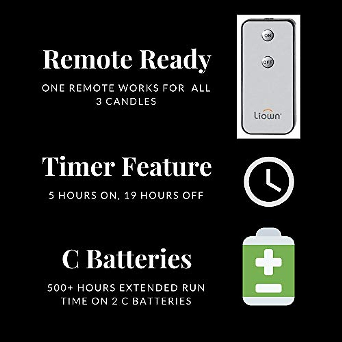 Raz Imports Push Flame Ivory Pillar Candles with Remote, Set of 3|2C - Flameless Lighting Accent and Decorative Light Source - Flickering Scented Candles for Garden, Patio, Bathroom and Living Room