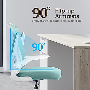 FelixKing Drafting Chair, Tall Office Chairs with Footrest Ring, Home Standing Desk High Chair with Lumbar Support Adjustable Counter Height Ergonomic Swviel Rolling Chairs for Working (Light Blue)