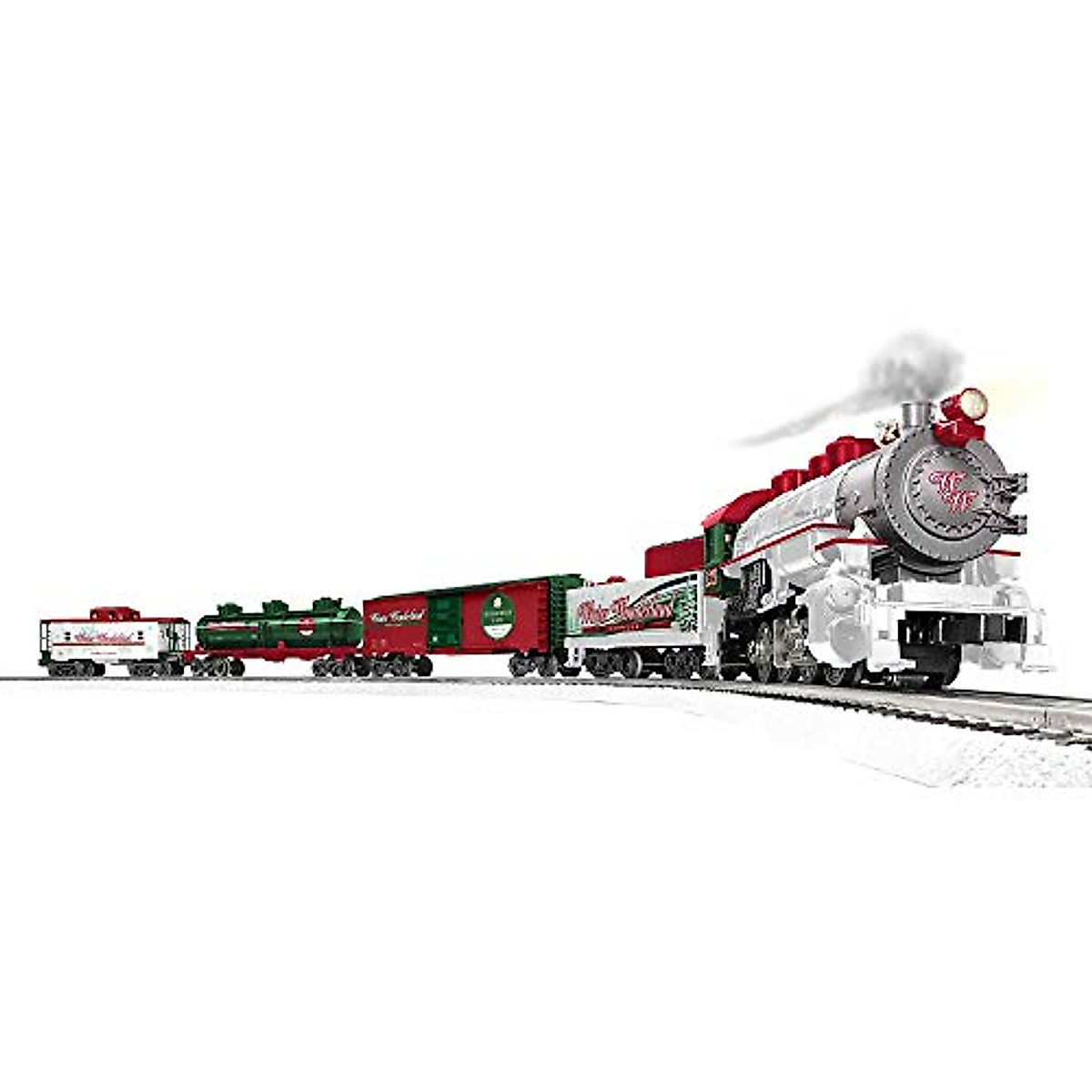 Lionel Winter Wonderland LionChief 0-8-0 Set with Bluetooth Capability, Electric O Gauge Train Set with Remote
