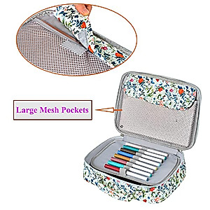 Bible Cover Case for Women Men Bible Covers Bible Bags Bible Holder Scripture Carrying Case with Handle Bible Book Covers Church Bag Bible Protective Cases with Pockets (Flower B)