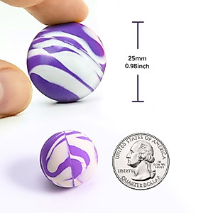 Pllieay 24 Pieces Bouncy Balls Small Bouncy Balls for Kids, Rubber Balls 25mm Mixed Color Party Bag Filler for Party Favors, Christmas Stocking Stuffers, Classroom Prizes, and Pet toy