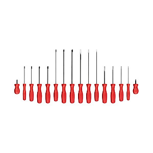 TEKTON Hard Handle Screwdriver Set, 16-Piece (#0-#3, 1/8-5/16 in.) | DRV44002 | Made in USA