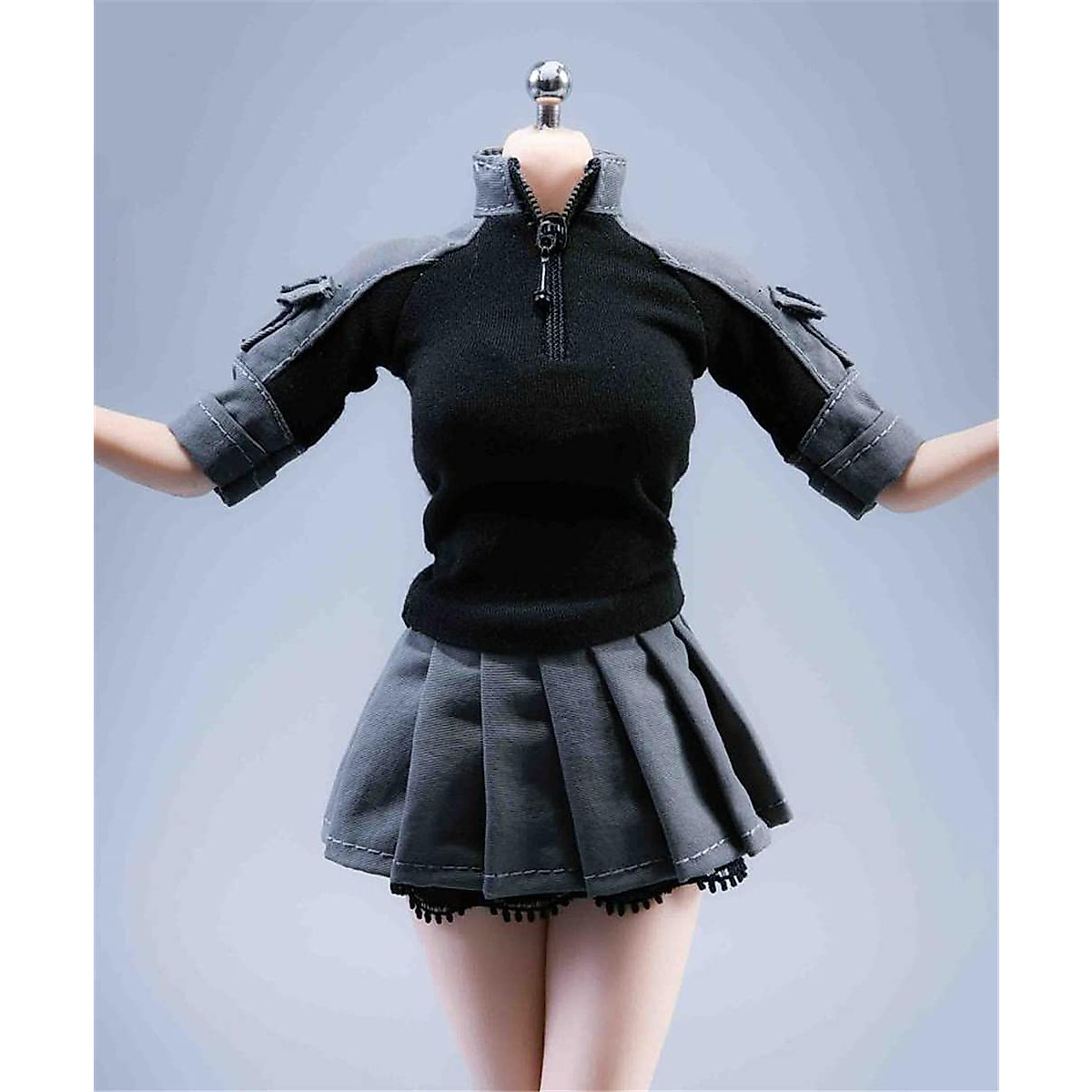 HiPlay 1/6 Scale Figure Doll Clothes, Top+Skirt, Outfit Costume for 12 inch Female Action Figure Phicen/TBLeague CM144(A)