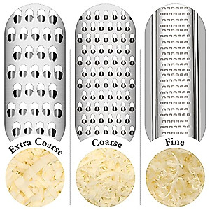 Cambom Cheese Grater Citrus Zester Lemon Zester Pack of 3-304 Stainless Steel - A Sharp Tool for Parmesan Cheese, Ginger, Garlic, Nutmeg, Chocolate, Vegetables，Fruits，Dishwasher Safe