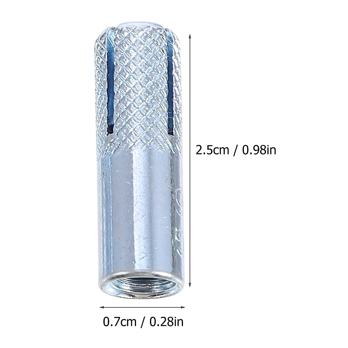 100 Pcs Screw Expansion Sleeve Bolt Concrete Anchor Drop in Assisted Pegs Wall Expansion Anchors Carbon Steel Anchor Drop-in Anchor