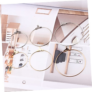 ABOOFAN 20pcs DIY Earring Hoop Earring Hoop Jewelry Making Earring Finding Bezel Charms Pendants Earring Pendant DIY o Ring Charm DIY Earring Supplies Small Gold Hoop Earrings Connector