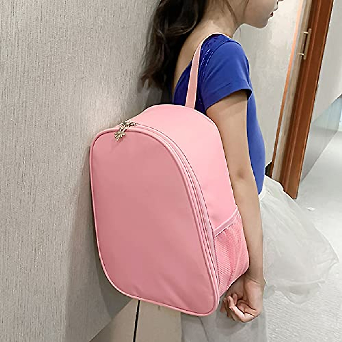 Yitengteng Ballerina Bag,Nylon Dance Backpack Bag for Girls,Simple and Large-capacity Children's Bag (Pink)