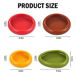 Silicone Food Storage Containers - Avocado Saver, Reusable Vegetable Storage Containers for Refrigerator, Perfect Silicone Containers for Avocados, Lemons, Onions, Tomatoes, Keeps Food Fresh, 4 pack