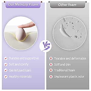 MUUEGM Folding Mattress 6 Inch Tri Folding Memory Foam Mattress Topper Queen Size Foldable Mattress with Washable Cover,Guest Bed Mattress with Storage Bag for Yoga/Camping/RV,Non-Slip Bottom