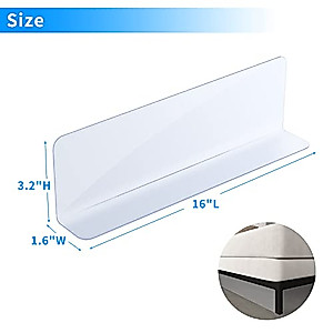 WHALE STORE 8 Packs Acrylic Couch Blocker, Transparent Under Bed Blocker 15.74" L x 3.14" H for Prevent Things from Getting Under The Furniture Comes with Strong Tape for Hard Surface Floors Only