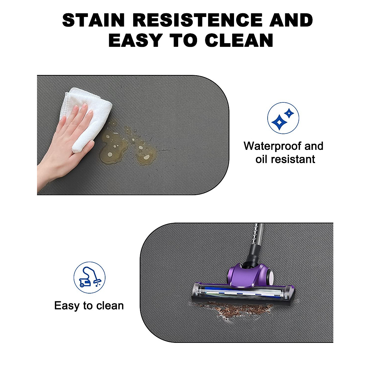 Artnice Kitchen Mat Cushioned Anti-Fatigue Floor Mat, Standing Desk Mat Anti Fatigue Ergonomic,Kitchen Non Slip Rugs and Mats, Standing Floor Mat for Work Place Office Kitchen Floor(20" x 47.2",Grey)