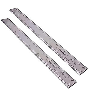 Hegebeck 2 Pack Clear Plastic Ruler 8 Inch Acrylicc Straight Ruler Flexible Ruler with Inches and Metric Measuring Tool for School Learning Drawing